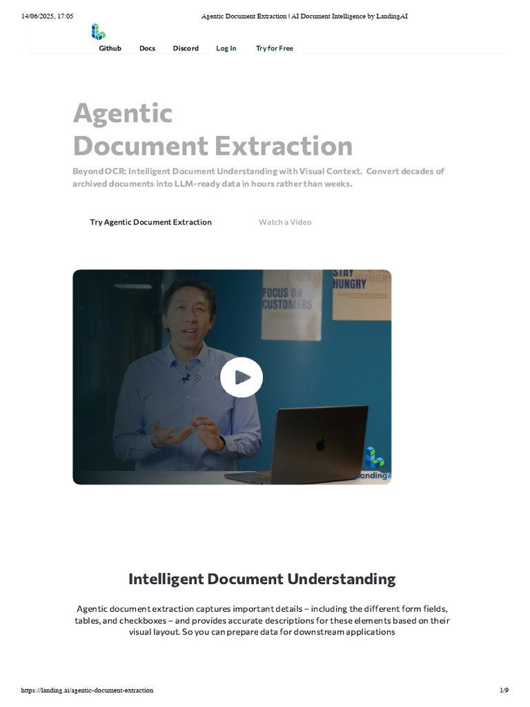 Agentic Document Extraction - AI Document Intelligence by LandingAI ...