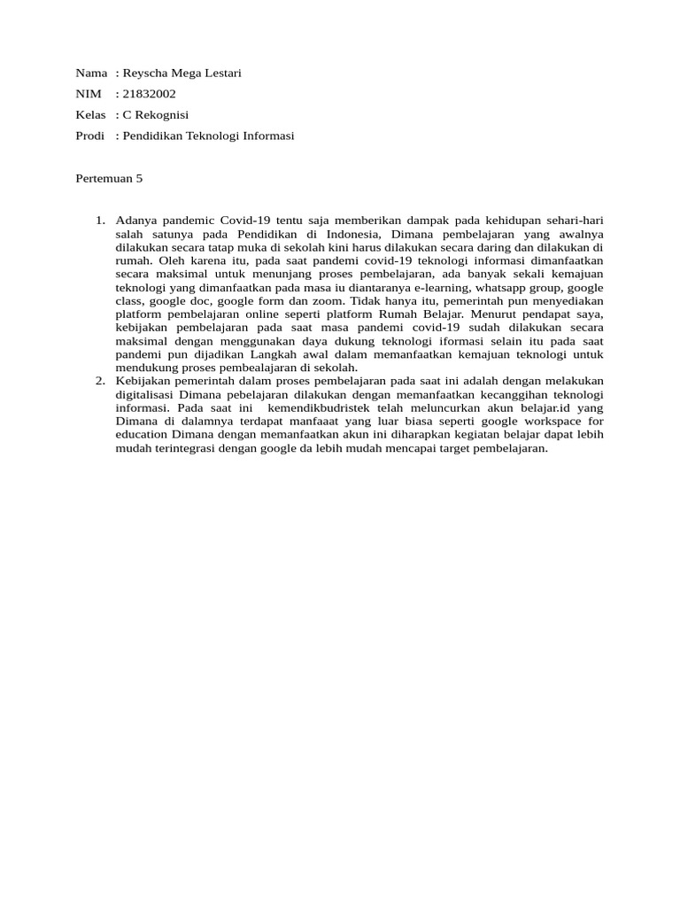 Reyscha Mega Lestari 21832002 Rpl-Revkebti-Pert5-24 | PDF