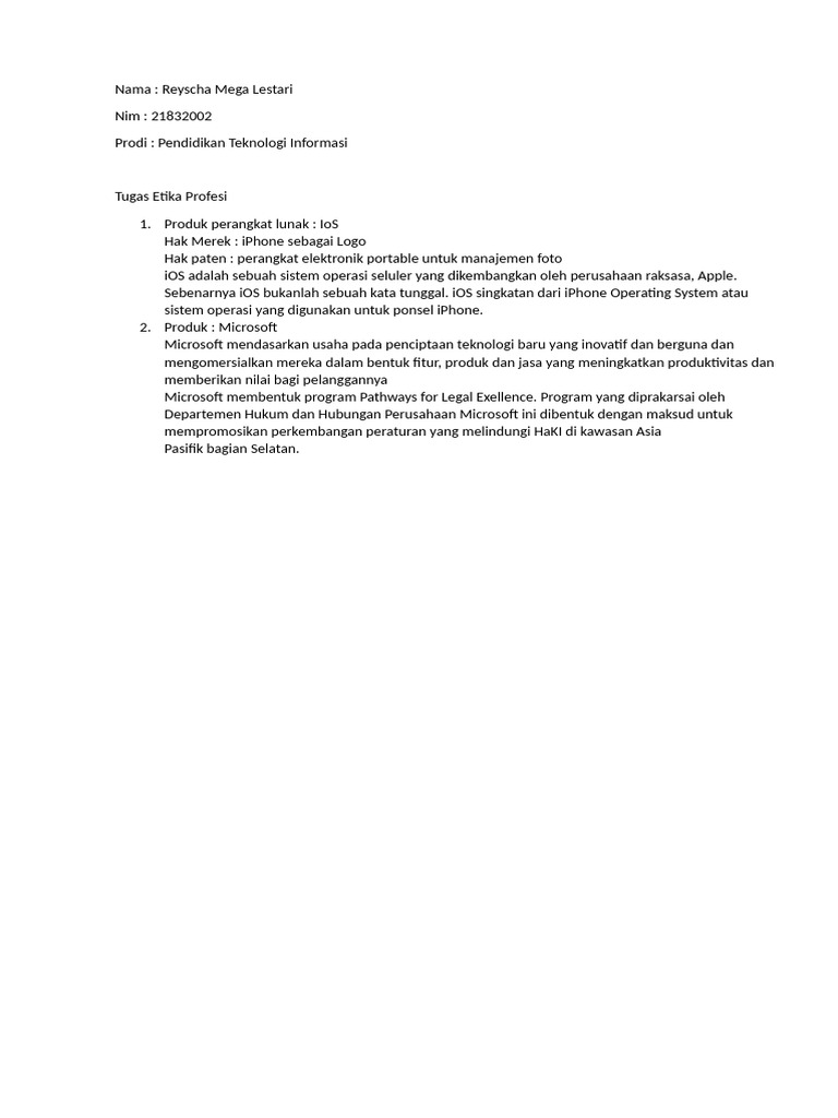 Reyscha Mega Lestari - 21832002 - Pti C Rekognisi | PDF