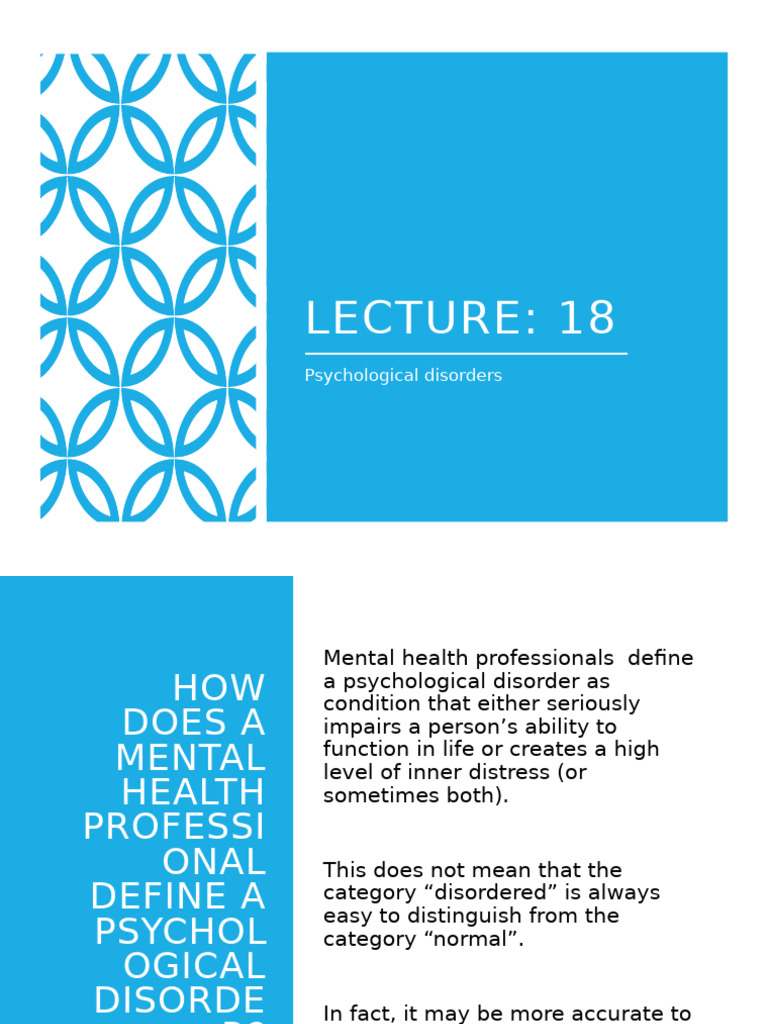 Psychological Disorders | PDF | Mental Disorder | Dsm 5