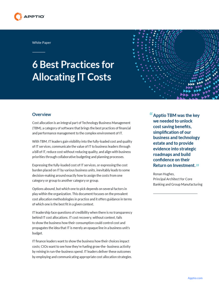Allocating It Costs White Paper | PDF | Customer Relationship ...