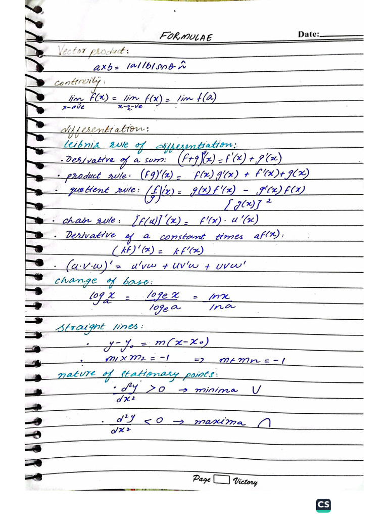 CAG Formulae | PDF