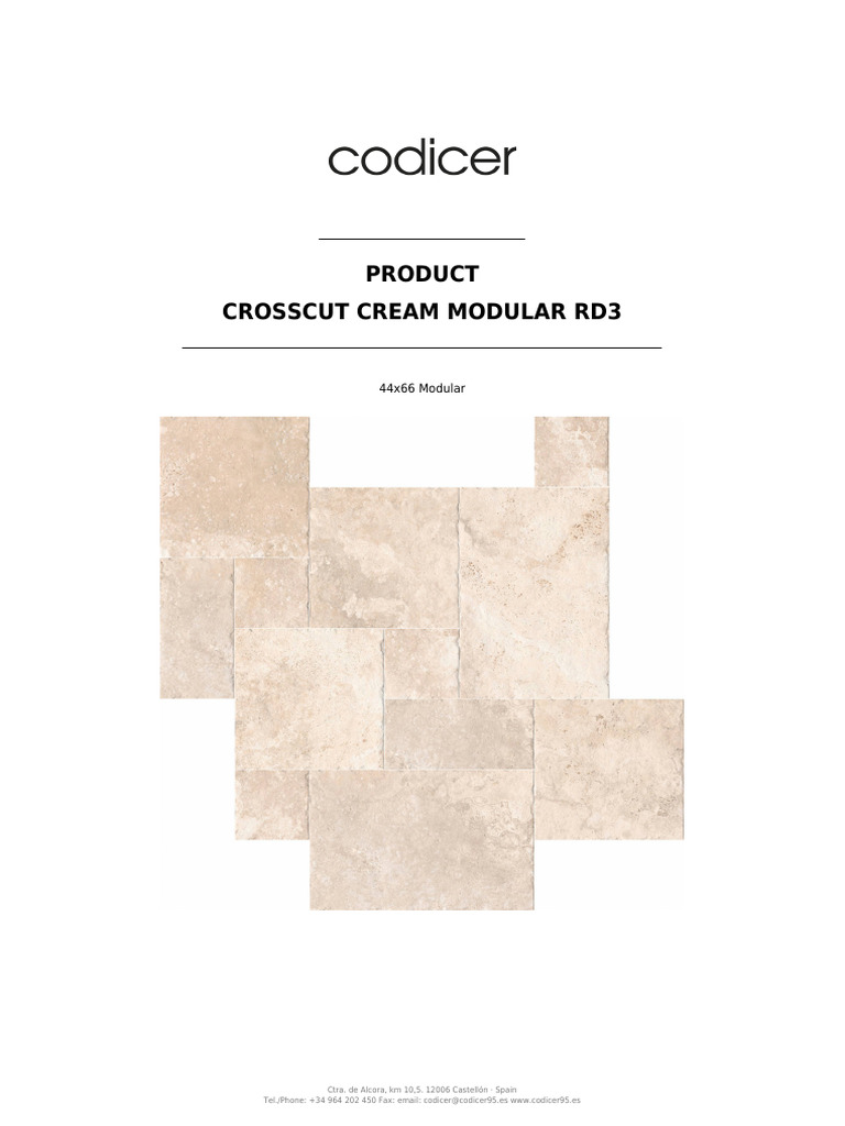 Codicer-Crosscut Cream Modular Rd3-z2Uh8cHROt en | PDF