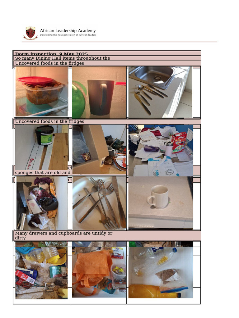 Site Inspection, 9 May 2025, Dorms | PDF
