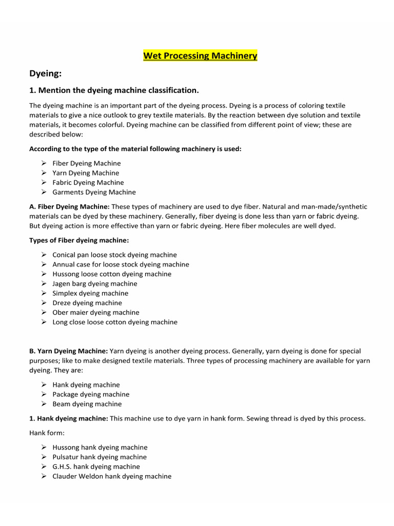 Wet Processing Machinery (19-22) Neloy | PDF