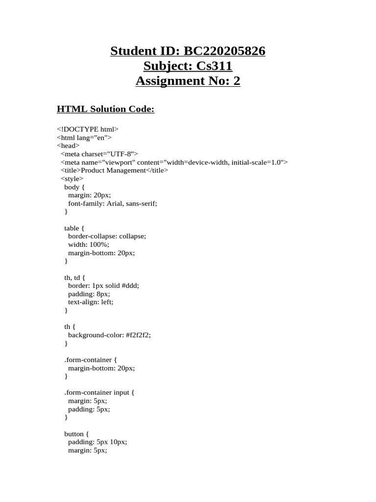 Cs311 Assignment Solution 2 by The Lost (2025) | PDF