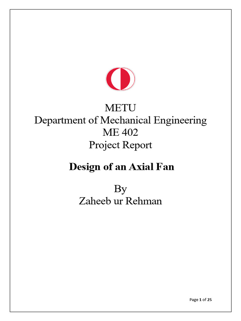 ME402 - Term Project Report - Zaheeb Ur Rehman - 2548683 | PDF ...