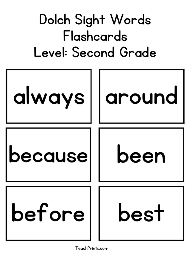 Dolch Sight Words Second Grade | PDF
