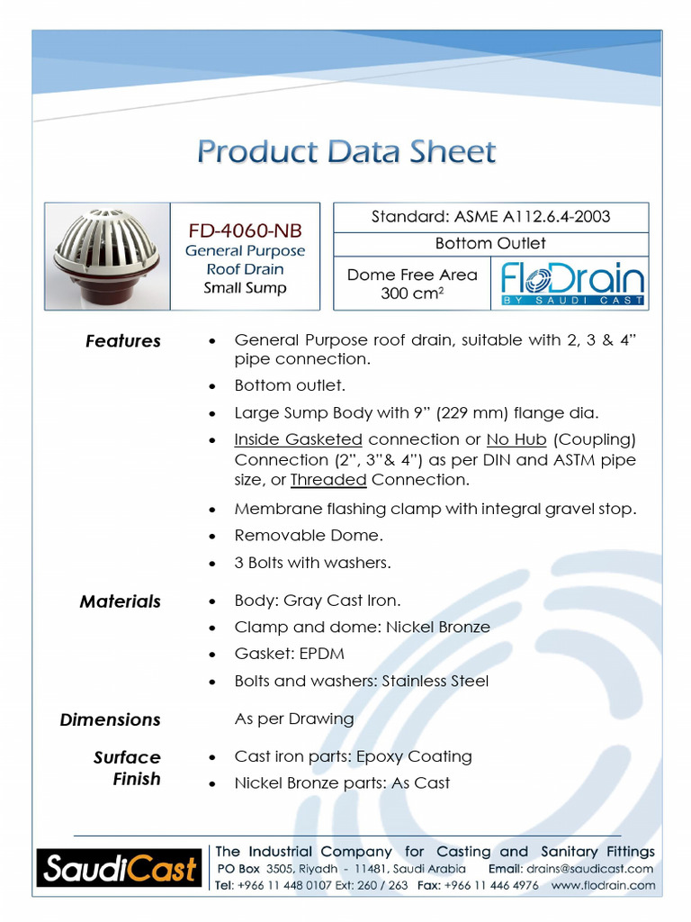 FD 4060 NB Data Sheet 1 | PDF