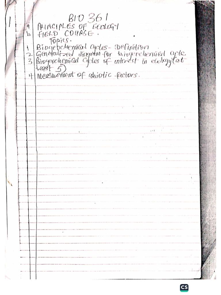 Bio 361 (Mrs Egwuagu) | PDF