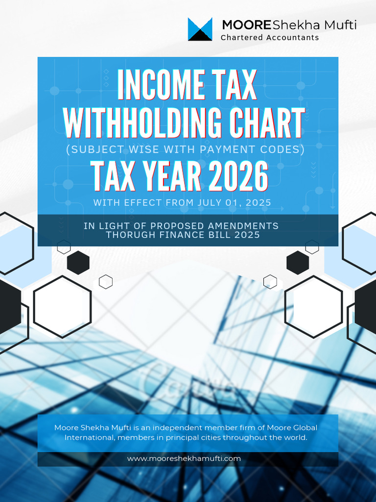 Income Tax Withholding Chart For Tax Year 2026 | PDF | Dividend | Salary