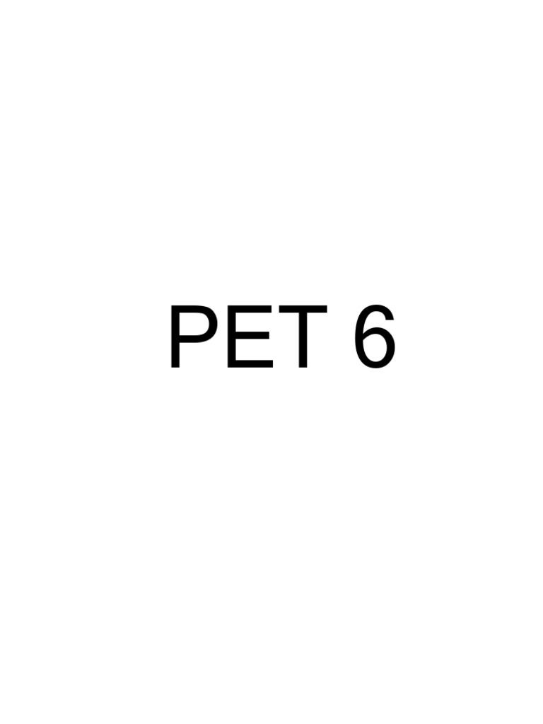 PET 6 Book LIS | PDF