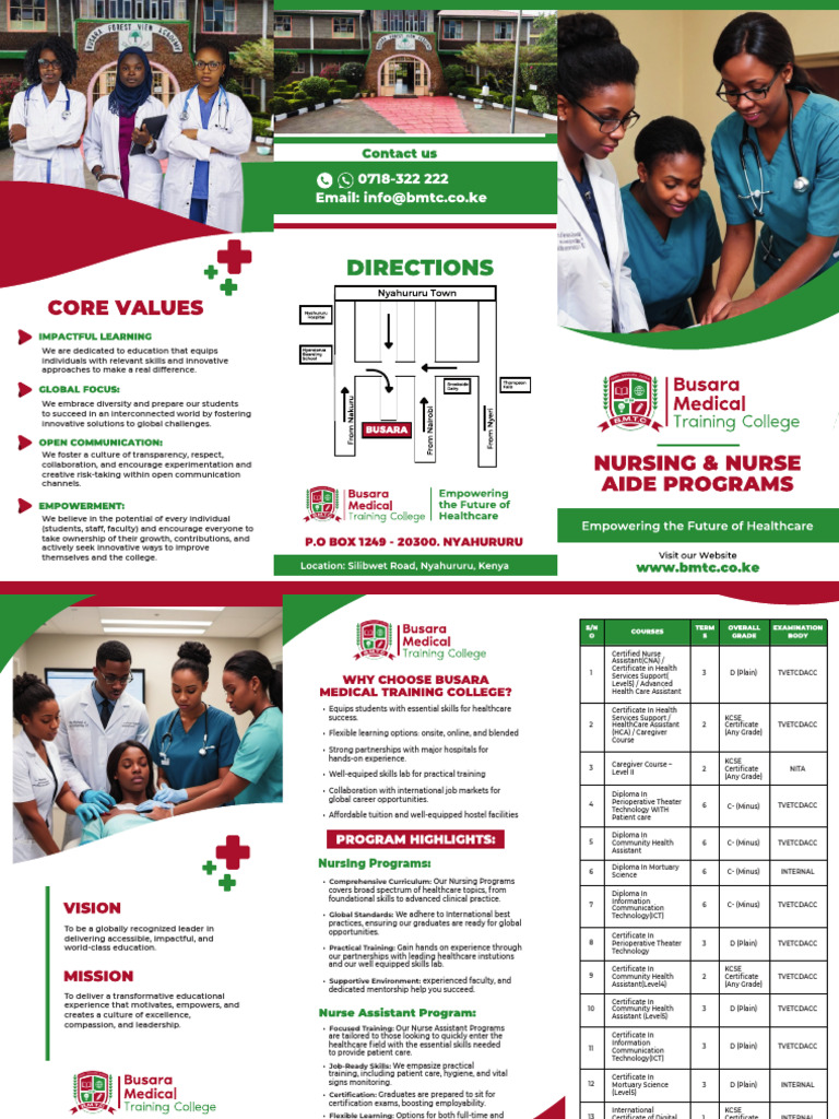 Busara Medical Collge Flyer-5 | PDF | Health Care | Nursing