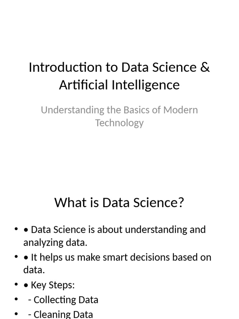 Simple Data Science AI Presentation | PDF
