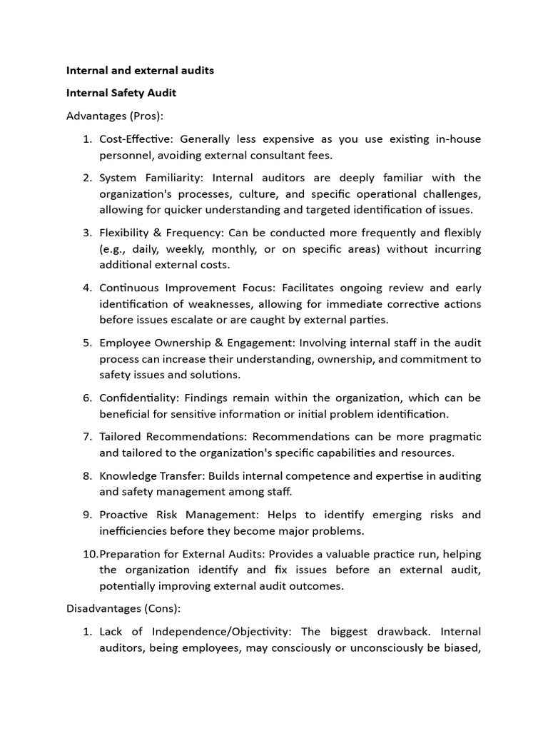 Internal & External Audits | PDF | Audit | Internal Audit