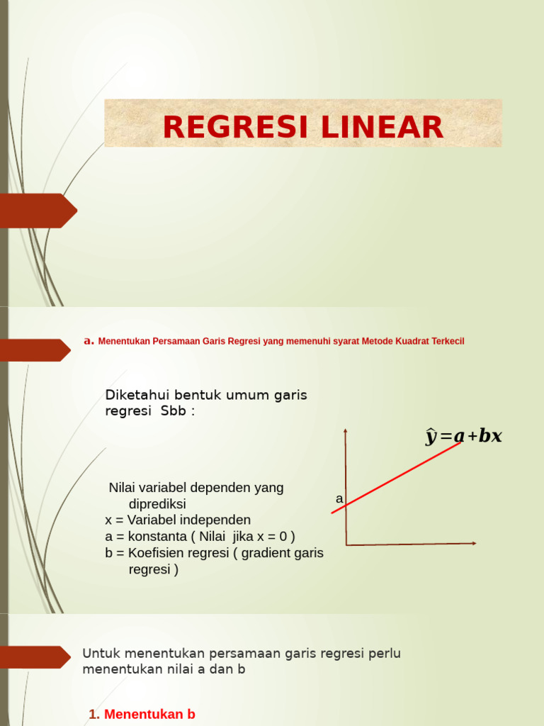 Regresi Linear - Menentukan Persamaan Garis Regresi Linear | PDF