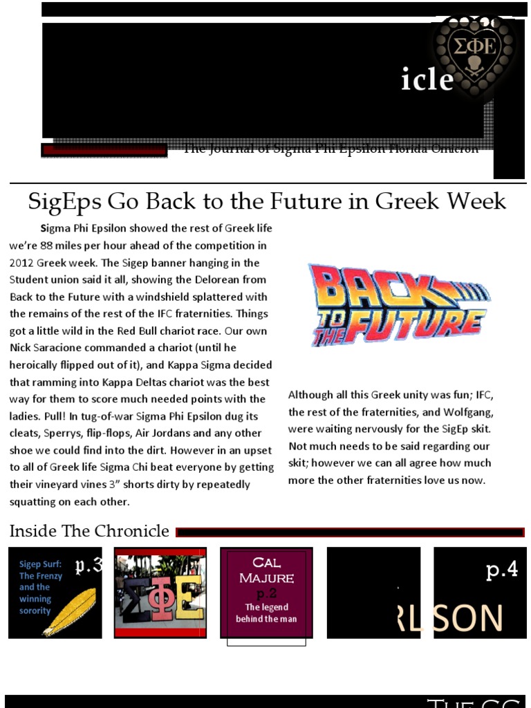 Newsletter Template | PDF | Fraternities And Sororities | Clubs And ...