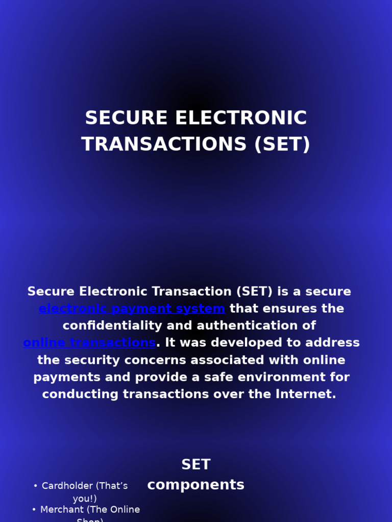 51-Secure Electronic Transaction Protocol-10!04!2025 | PDF | Payments ...