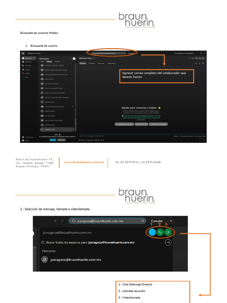Guia Rapida Busqueda de Usuarios WEBEX | PDF