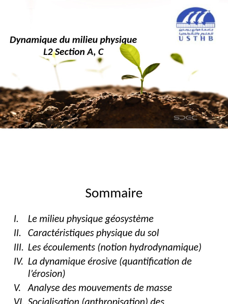 D Milieu Physique | PDF | Sol (pédologie) | Alluvion