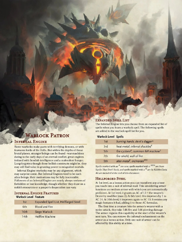 The Infernal Machine Patron | PDF