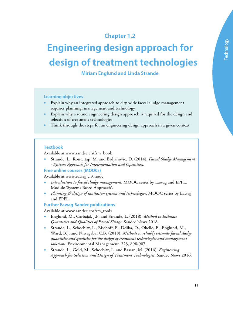 Engineering Design for Faecal Sludge Management | PDF | Sewage ...