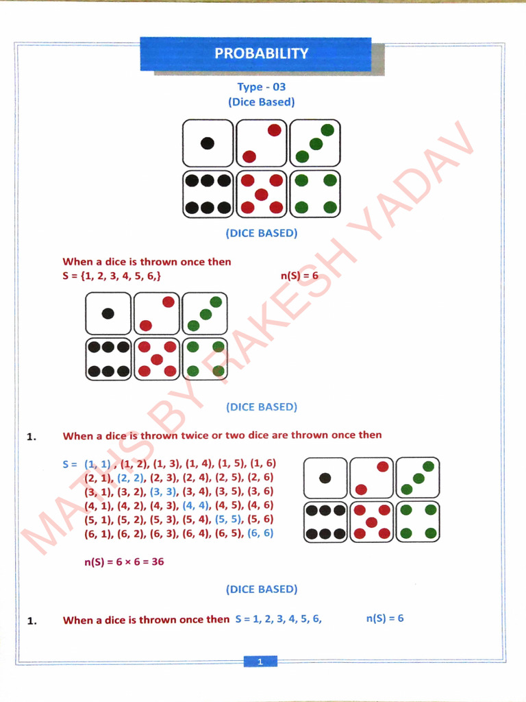 Probability Notes Class-2 | PDF