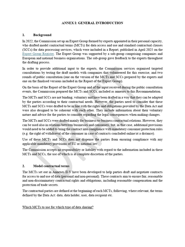 Annex I - General Introduction To MCTs and SCCs | PDF | Justice | Crime ...