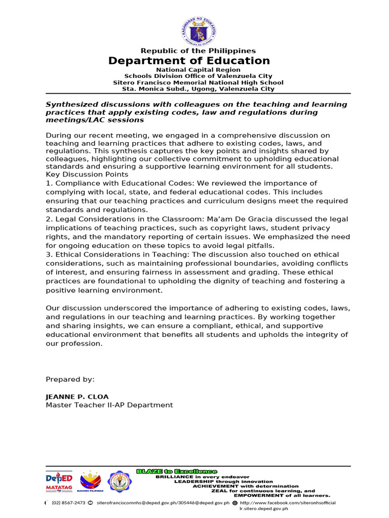 Synthesis Code of Ethics | PDF