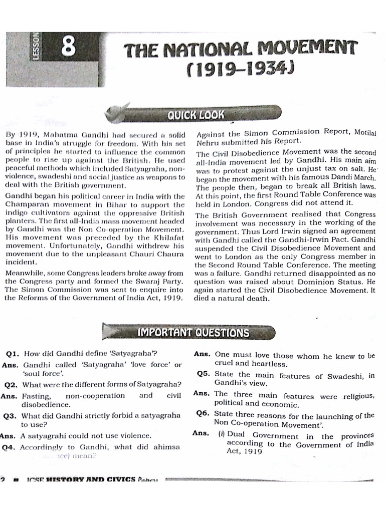 The National Movement (1919-1934) | PDF