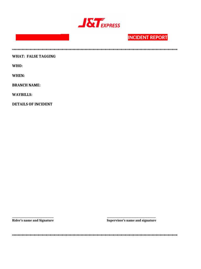 False Tagging Incident Report | PDF