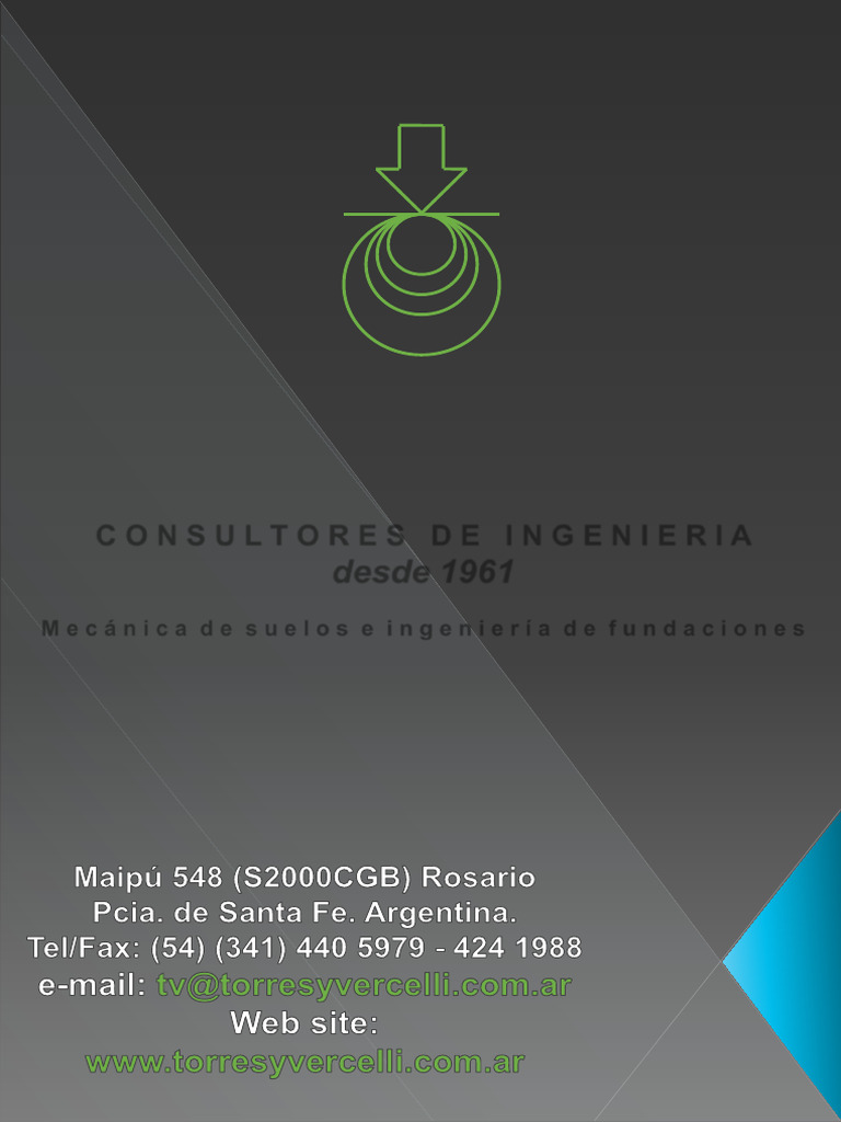 Torres y Vercelli SRL | PDF | Ingeniería geotécnica | Ciencias de la Tierra