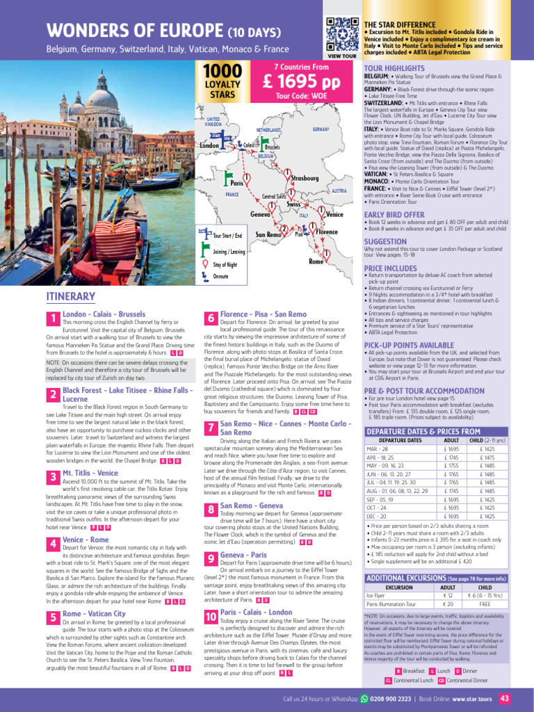 Wonders of Europe: 10-Day Tour Guide | PDF | Florence | Rome