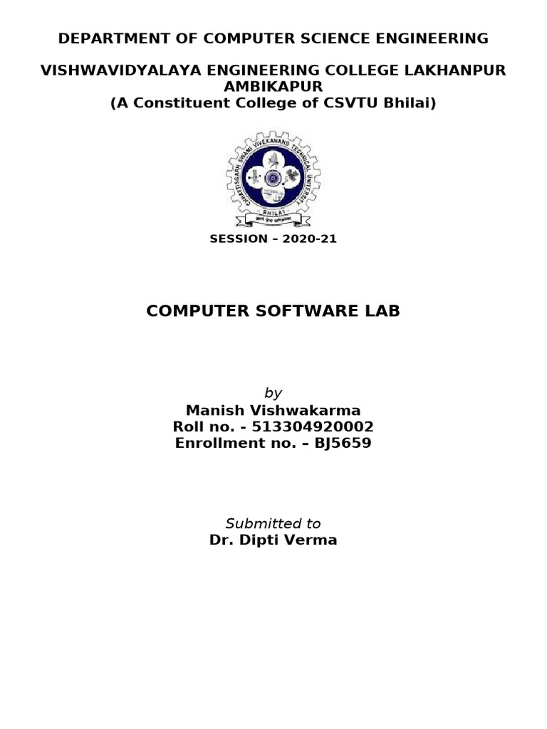 Manish Vishwakarma Software | PDF | Computer Programming | Theoretical Computer Science