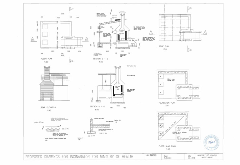 Incinerator Stamped Drawing | PDF | Industrial Processes | Civil ...