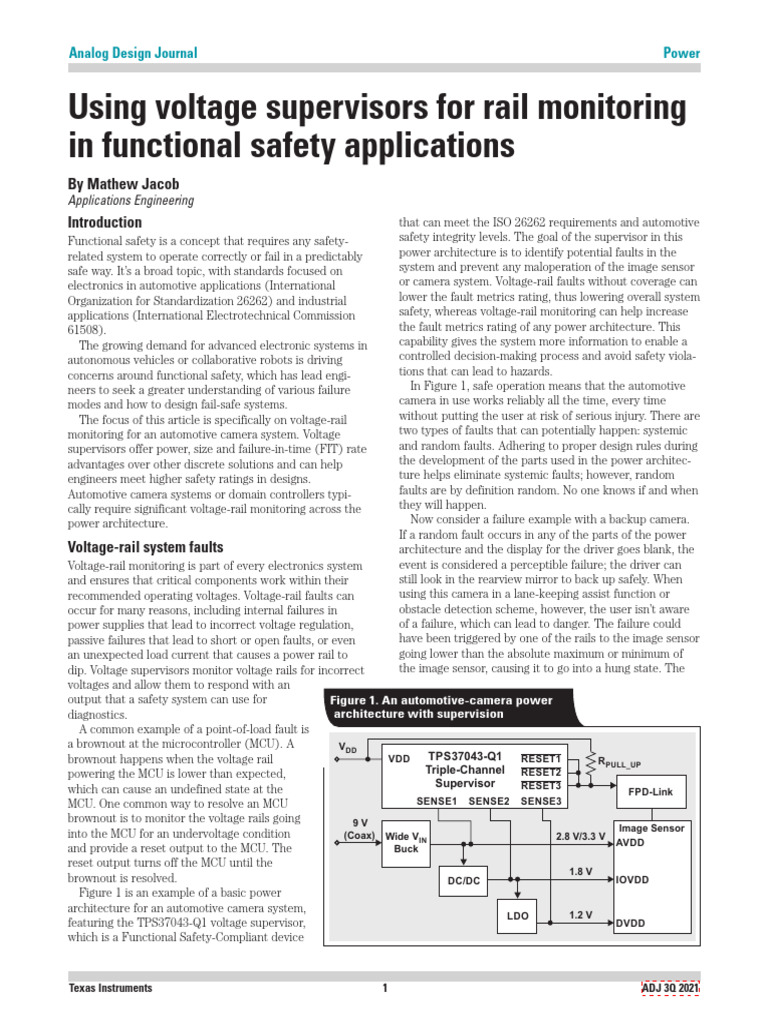 Using Voltage Supervisors For Rail Monitoring in Functional Safety ...