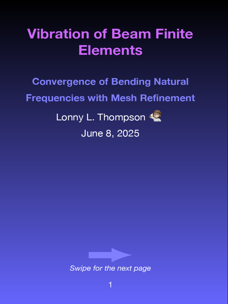 Beam Element Vibration Natural Frequencies and Mode Shapes | PDF | Normal Mode | Bending