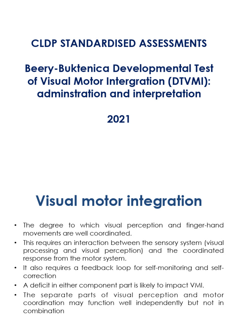 Beery-BuktenicaDevelopmentalTestofVisualPerception 2021 Tut | PDF ...