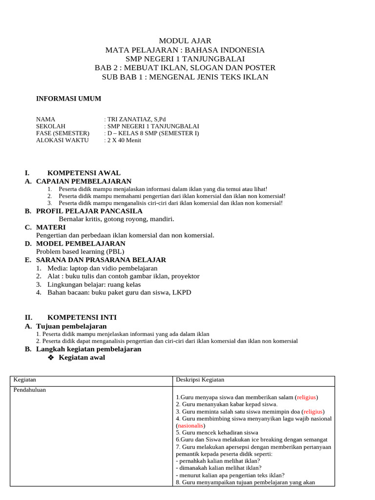 Modul Ukin Tia | PDF