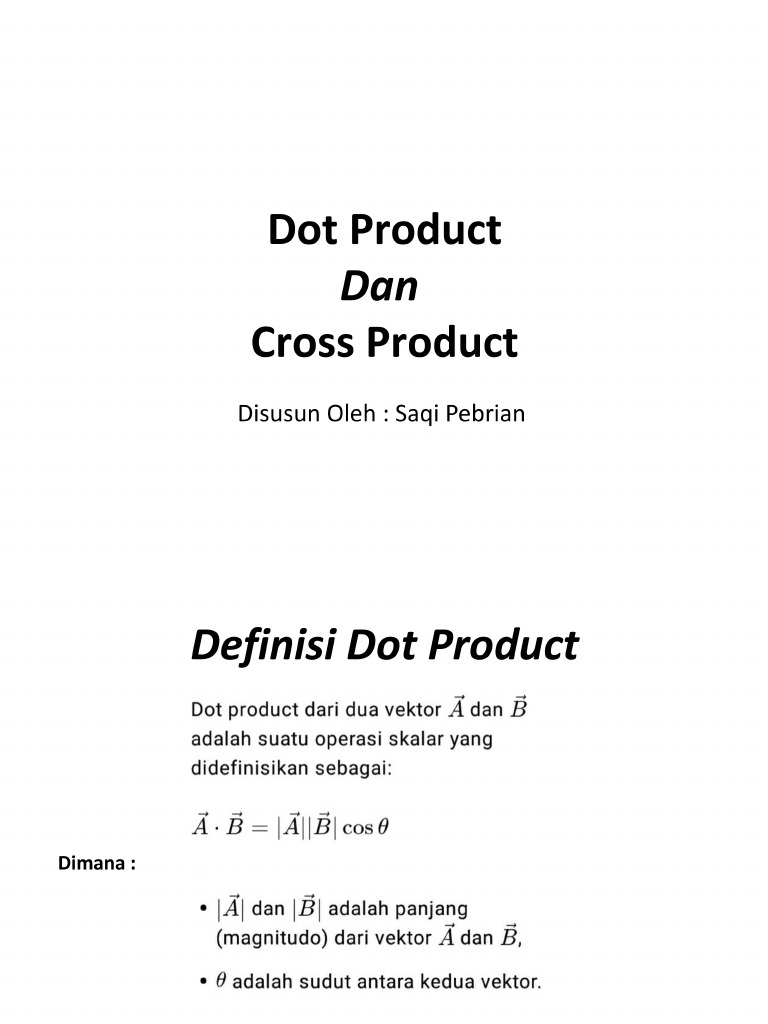 Dot Dan Cross Produk | PDF