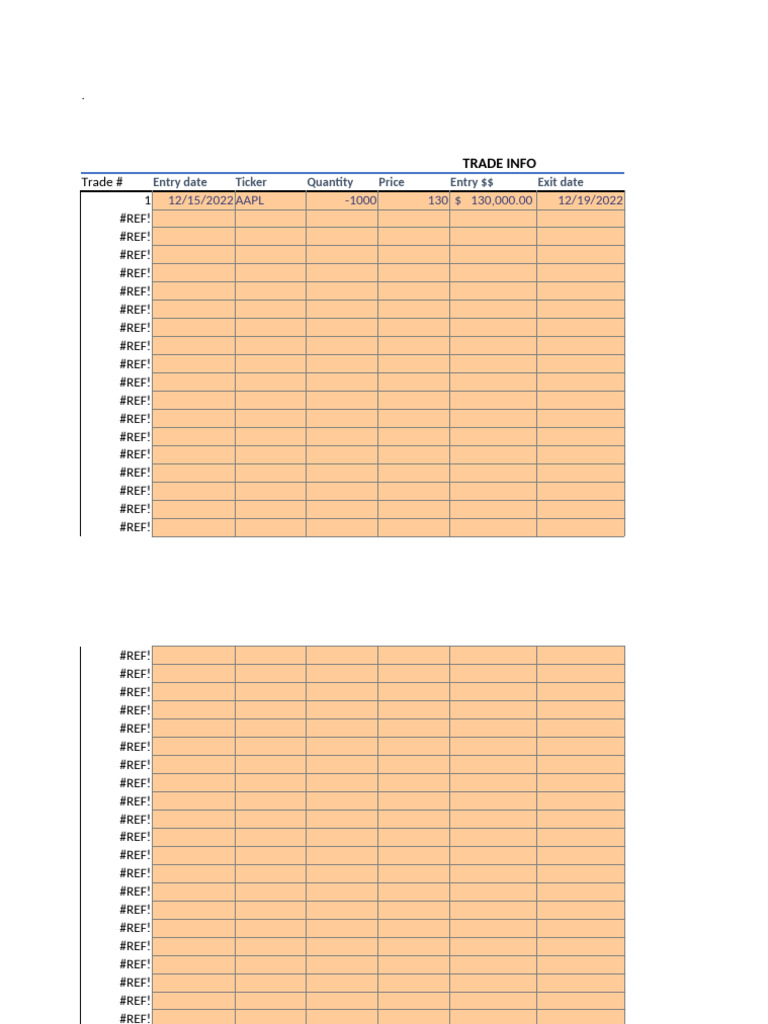 Stock Trading Journal Template | PDF