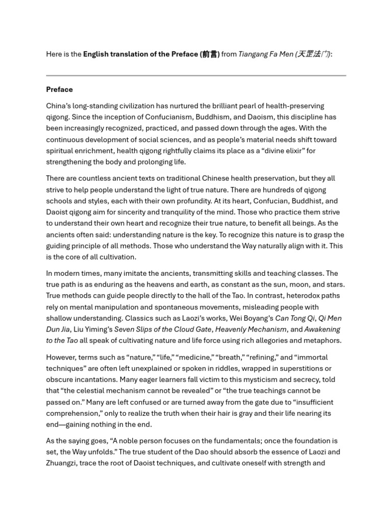 Tiangang Fa Men | PDF | Yin And Yang | Neidan