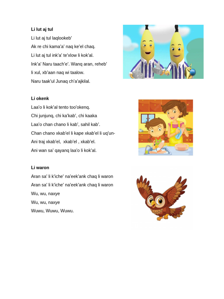 Cantos en Q Eqchi INEB | PDF
