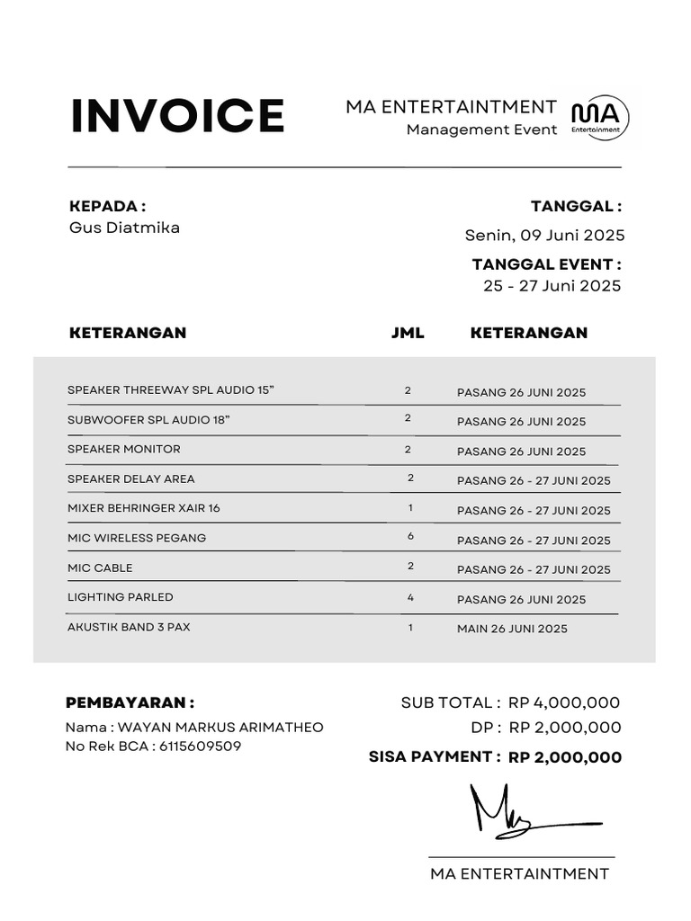 Invoice 2025 PDF | PDF