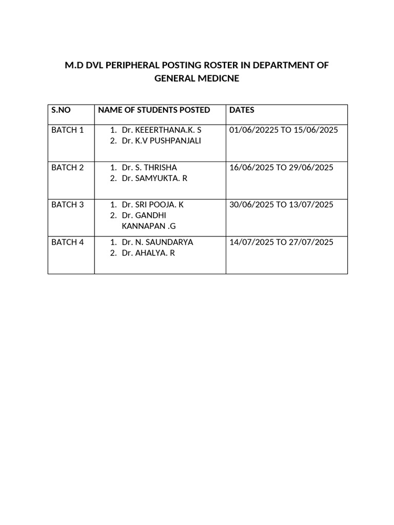 MD DVL Peripheral Posting | PDF