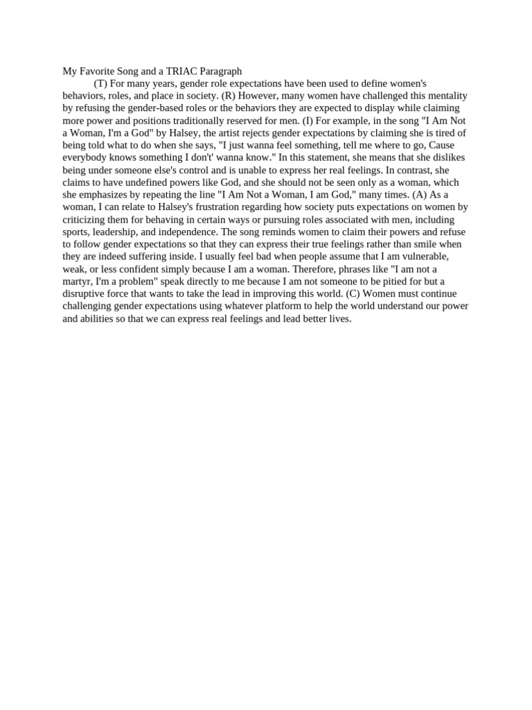 My Favorite Song and A TRIAC Paragraph | PDF