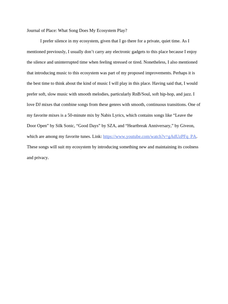 What Song Does My Ecosystem Play | PDF