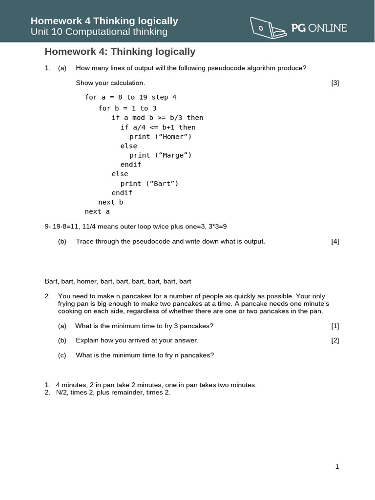 Week 22 Logical Thinking Questions | PDF | Computing | Theoretical ...