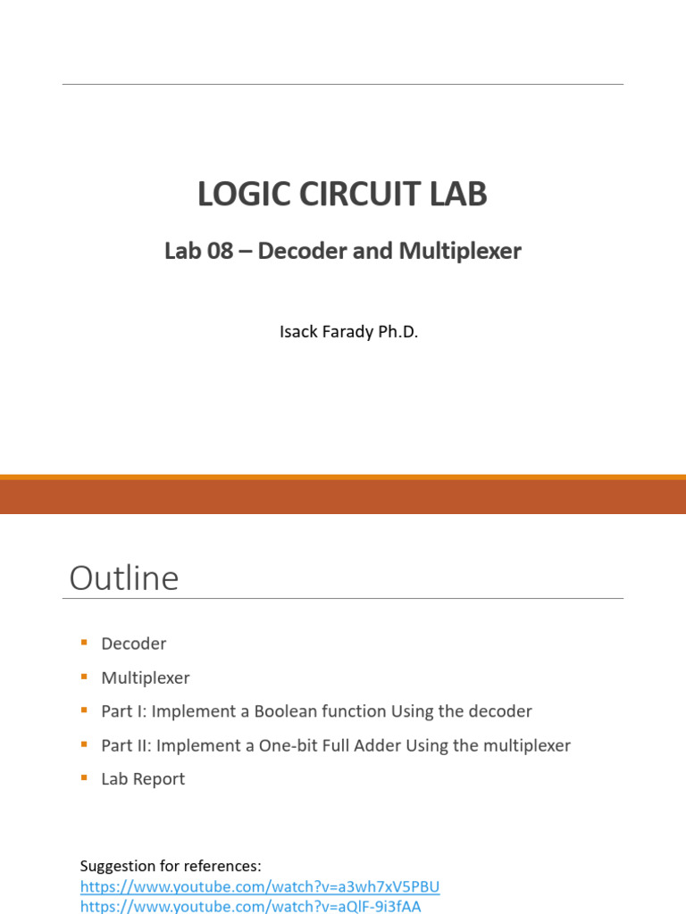 Decoder and Multiplexer Lab Guide | PDF | Mathematical Logic ...