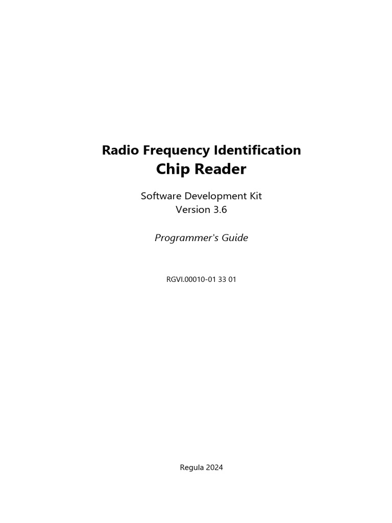 Programmers Guide RFID (en) | PDF | Radio Frequency Identification | Authentication